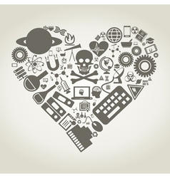 I love science round in thin Royalty Free Vector Image