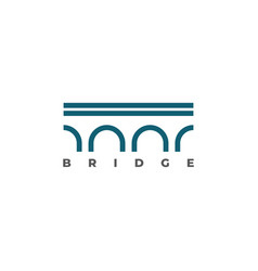 Bridge logo design template Royalty Free Vector Image