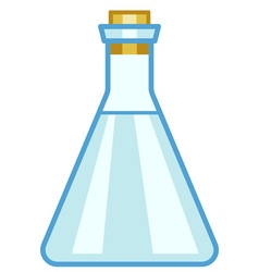 Conical flask with pipette Royalty Free Vector Image
