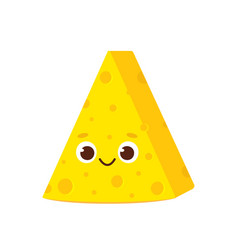 Happy cartoon cheese man Royalty Free Vector Image