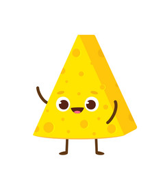 Happy cartoon cheese man Royalty Free Vector Image