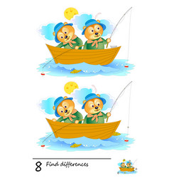 Find differences game for kids Royalty Free Vector Image