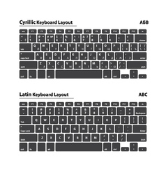 Alphabet cyrillic and latin lettering Royalty Free Vector