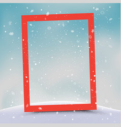 White thin rectangular frame with shadow Vector Image