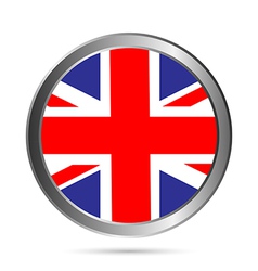 United kingdom flag button Royalty Free Vector Image