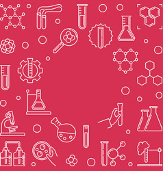 Chemistry square background with chemical Vector Image