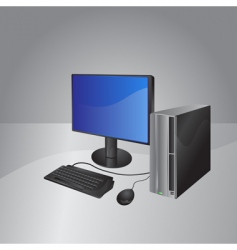 Modern computer monitor Royalty Free Vector Image