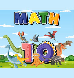 Counting number 0 to 9 for kids Royalty Free Vector Image