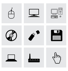 Computer hardware icons Royalty Free Vector Image