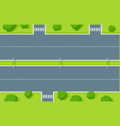 Modern city empty freeway junction cartoon Vector Image