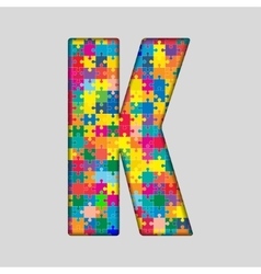 Color piece puzzle jigsaw letter - s Royalty Free Vector