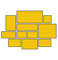 Geometric frame template for photo collage Vector Image