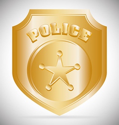 Gold police badge Royalty Free Vector Image - VectorStock