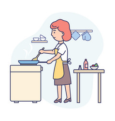 Kitchen cartoons Royalty Free Vector Image - VectorStock
