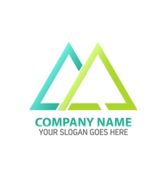 Line triangle geometry logo Royalty Free Vector Image