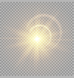 Golden rays on a transparent background Royalty Free Vector