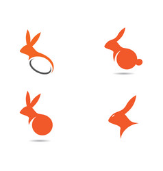 Rabbit cartoon posing with blank sign Royalty Free Vector