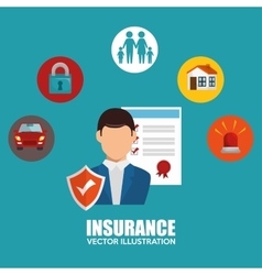 Insurance company agent infographics design Vector Image