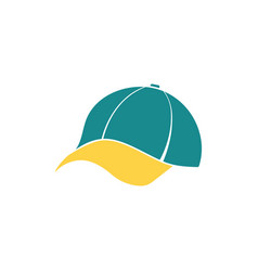 Yellow baseball cap icon Royalty Free Vector Image