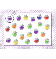 Circle violet color kindergarten worksheet Vector Image