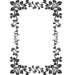 Skull and roses frame Royalty Free Vector Image