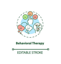 Behavioral therapy concept icon Royalty Free Vector Image