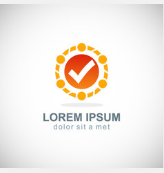 Check mark arrow logo Royalty Free Vector Image