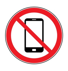 Sign of do not phone Royalty Free Vector Image