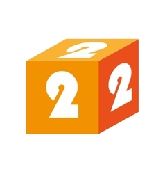 Counting from 1 to 10 number 2 page with colorful Vector Image