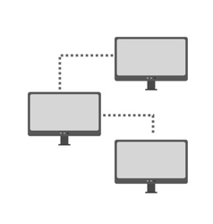 Bus network topology lan design networking Vector Image