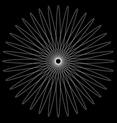 Abstract circular spirograph pattern on white art Vector Image