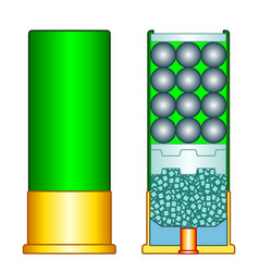 Shotgun cartridge engraving Royalty Free Vector Image