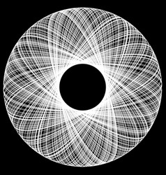 Abstract circular spirograph pattern on white art Vector Image