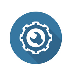 Engineering icon gear and wrench service symbol Vector Image