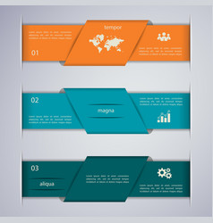 Abstract 3d paper infographics Royalty Free Vector Image