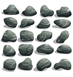 Rock stone set Royalty Free Vector Image - VectorStock