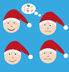 Happy Santa Claus Face Side View Royalty Free Vector Image