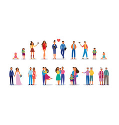 Human life cycle set Royalty Free Vector Image