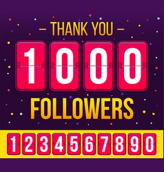 Thank you 30k followers card with colorful Vector Image