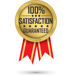 Best quality 100 percent guaranteed golden label Vector Image