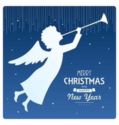 Square card with angel6 Royalty Free Vector Image