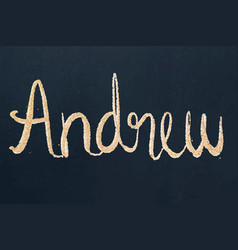 Sandra female name calligraphy font Royalty Free Vector