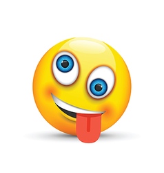 Silly emoji character Royalty Free Vector Image