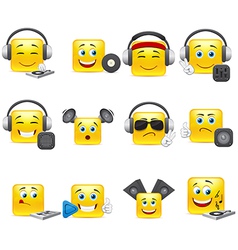 Funky smilies set2 Royalty Free Vector Image - VectorStock