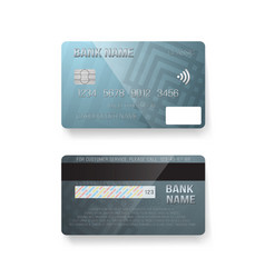 Credit card front and back side Royalty Free Vector Image