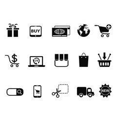 Shopping mall or store icon set Royalty Free Vector Image