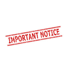 Important notice rubber stamp Royalty Free Vector Image
