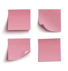 Color note stickers four sheets for notes Vector Image