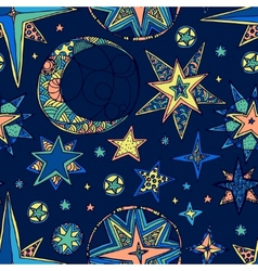 Outer space related objects set isolated on starry