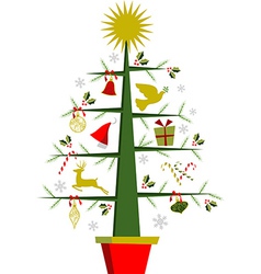 Art tree with math symbols for your design Vector Image